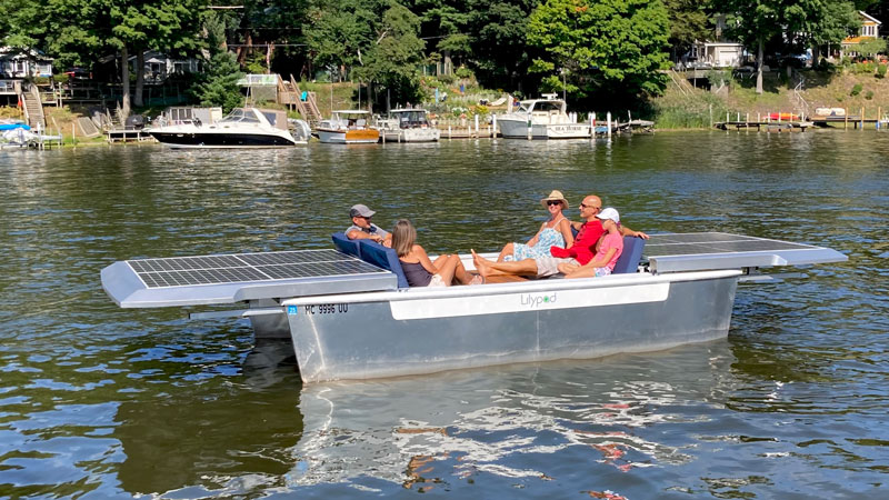 Solar-powered Boat Launched by Lilypad Labs in Northern Michigan ...